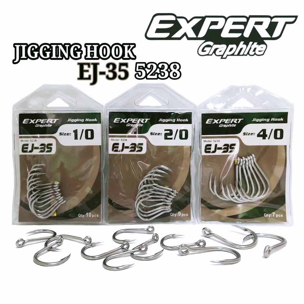 EXPERT GRAPHITE JIGGING HOOK EJ3S ( 5238 ) | Shopee Malaysia