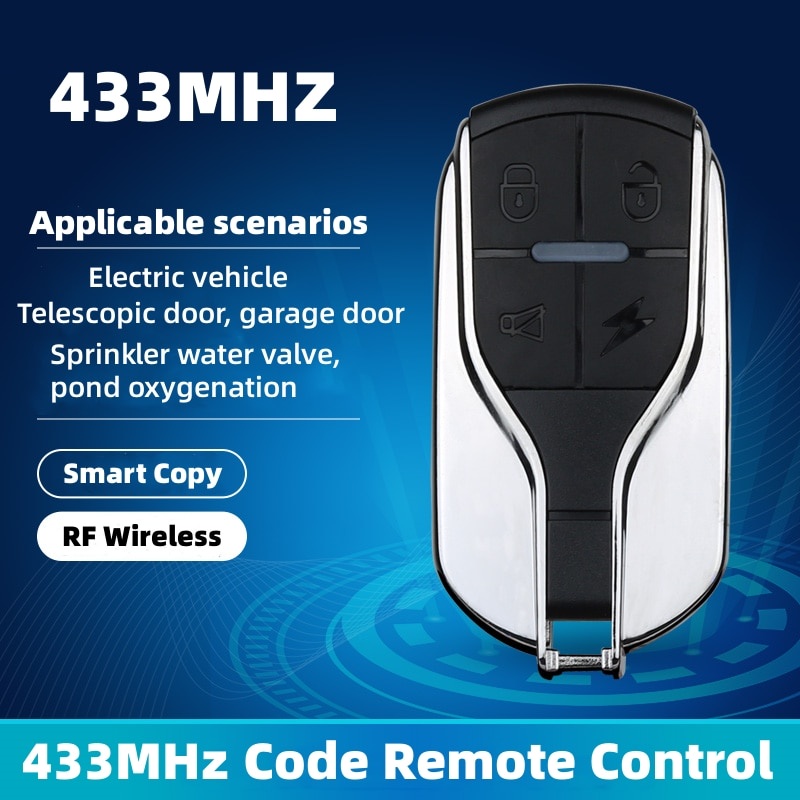 433Mhz Garage Door Copy Remote Control Cloning Code 4 Keys RF ...