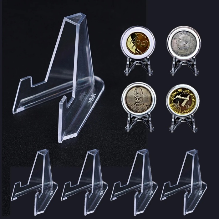 Transparent Acrylic Plastic Display Stand Medal Commemorative Coins ...