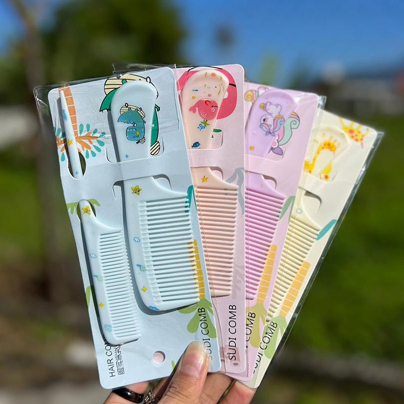 Smooth Edge Cute Cartoon Animal Hair Comb Set Children Adult Hairs ...