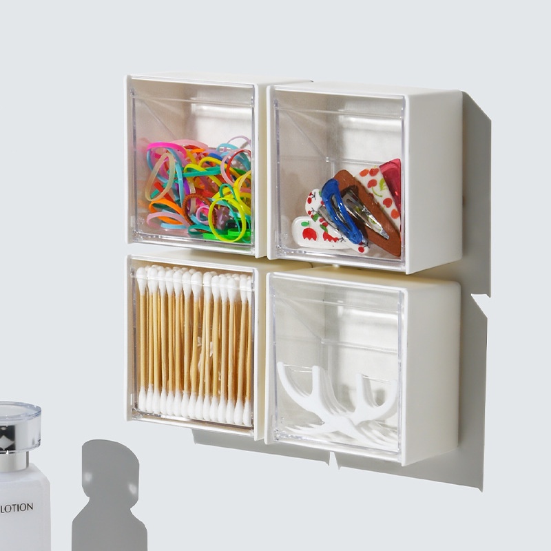 Wall Mounted Flip Storage Box Transparent Small Storage Organizers Box ...