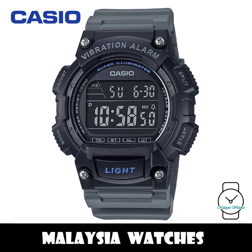 (100% Original) Casio W-736H-8B Quartz Digital 10 Years Battery Life ...