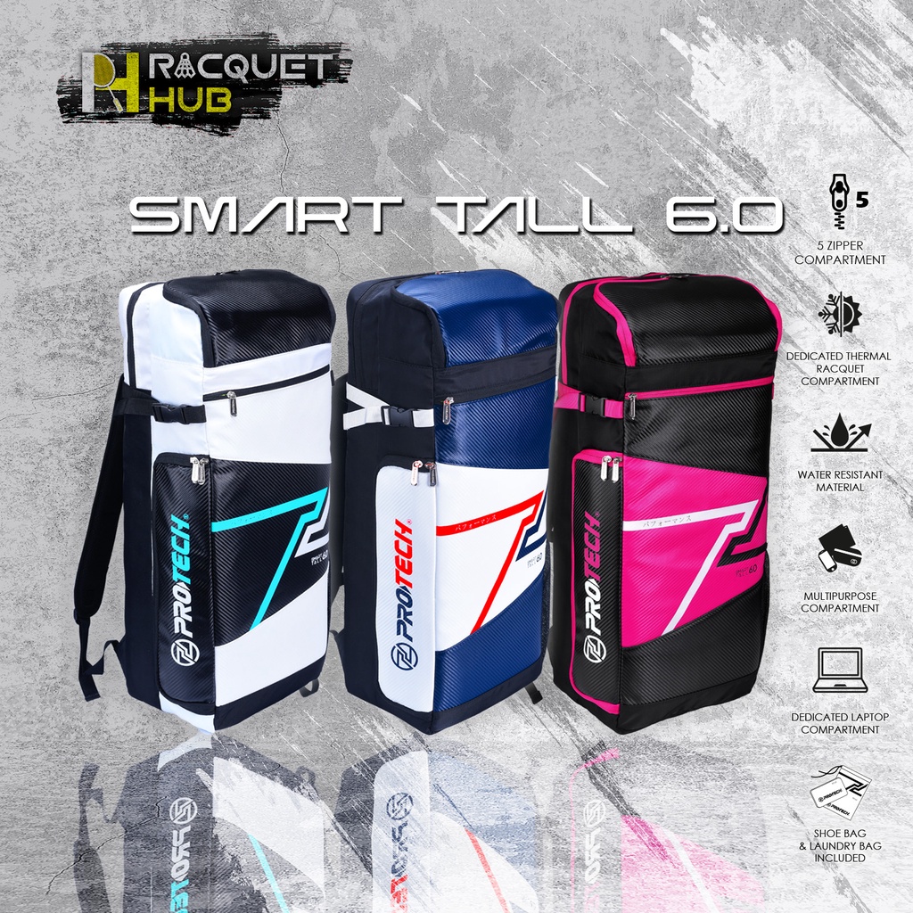 PROTECH Multipurpose Badminton Backpack - SMART TALL 6.0 | Shopee Malaysia