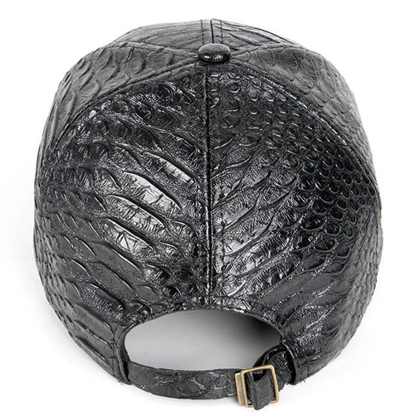 Men Women s PU Leather Baseball Cap Crocodile Pattern Baseball Hats ...
