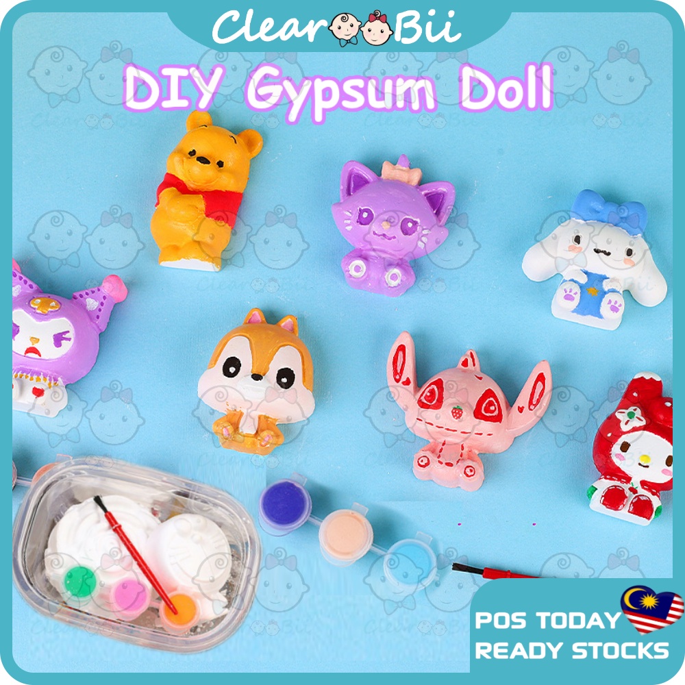 DIY Painting Gypsum Doll Self Coloring Doll Children Handmade Toys ...