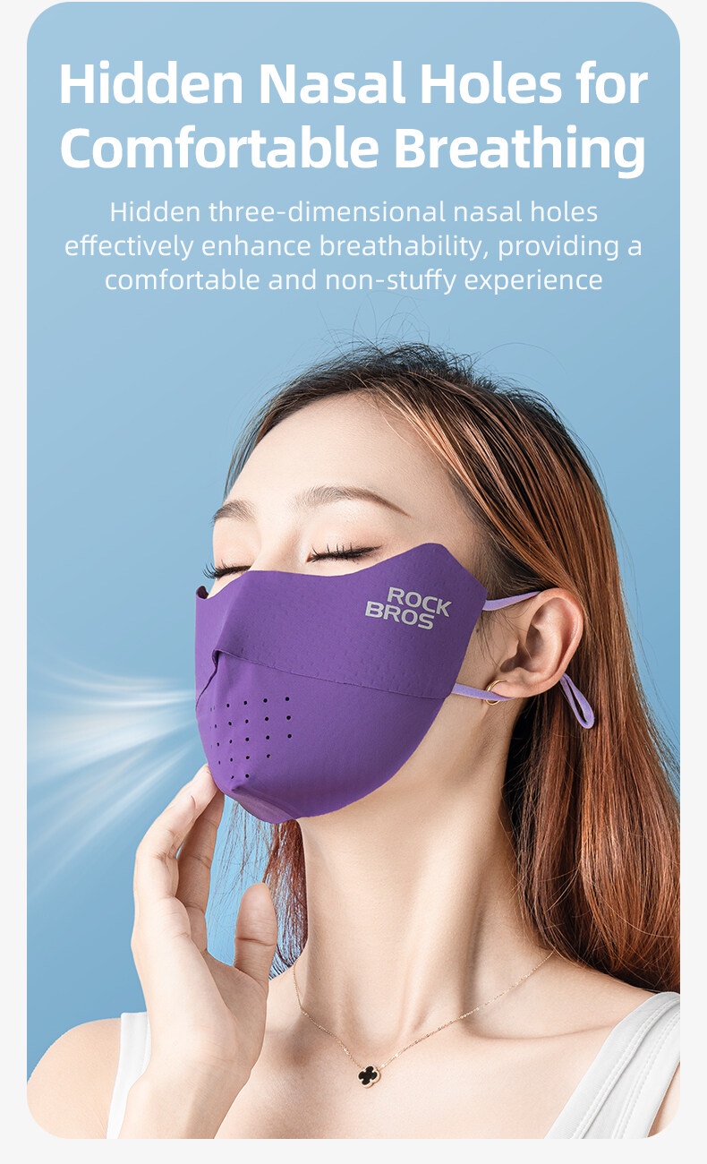Rockbros UV Protection Cycling Mask Ice Silk Seamless Mask Sunscreen ...