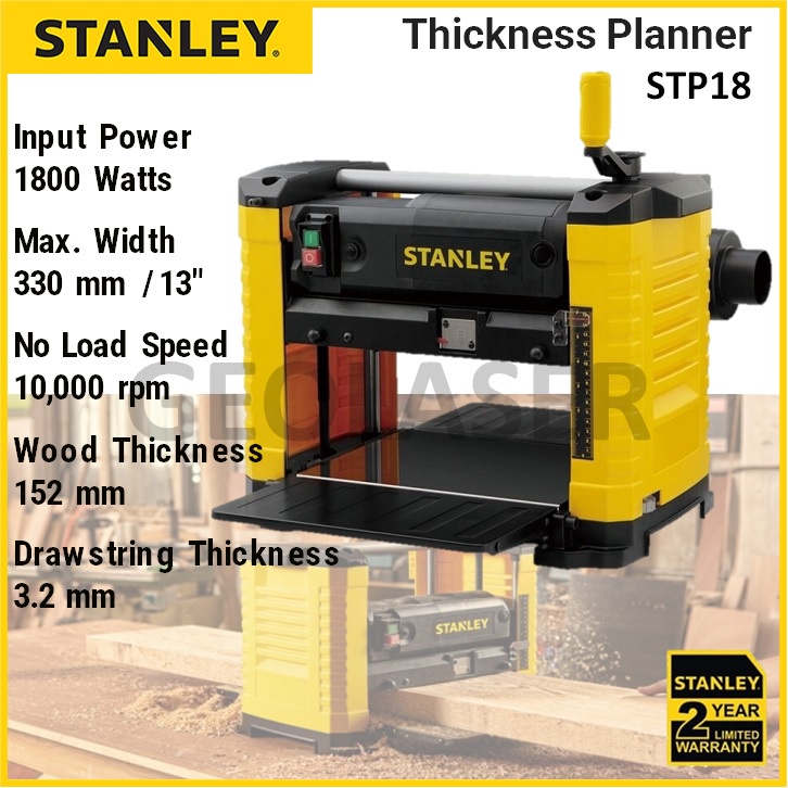 Stanley STP18 13"/330mm 1800W Electric Thickness Planner STP-18 ...