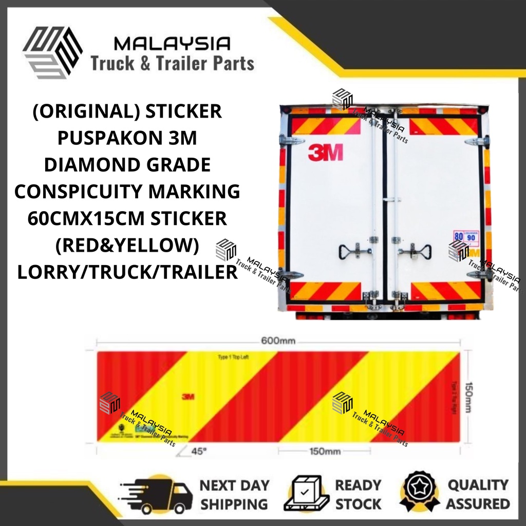 (ORIGINAL) STICKER PUSPAKOM 3M DIAMOND GRADE CONSPICUITY MARKING ...