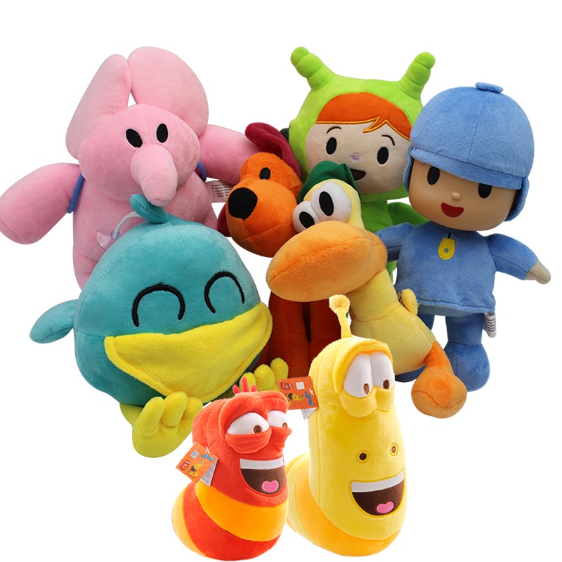 30cm Pocoyo Plush Doll Toys Larva Bird Duck Elephant Kawaii Plushie ...