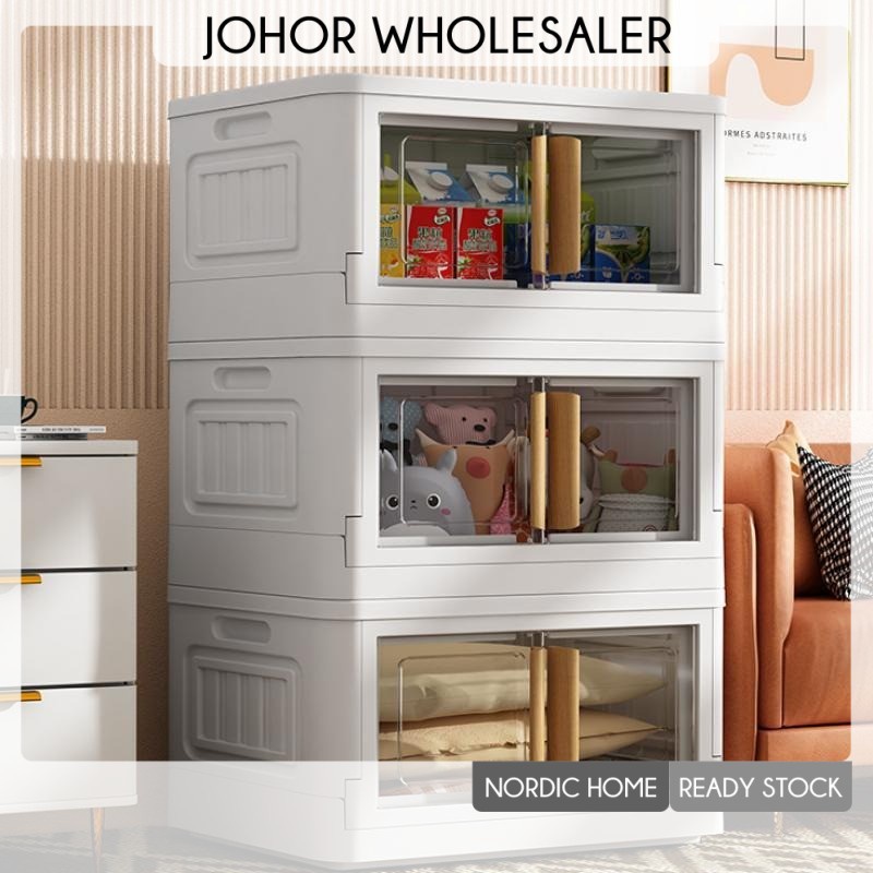 【NordicHome】Foldable Lockers Double Doors Organizers Children Toys ...