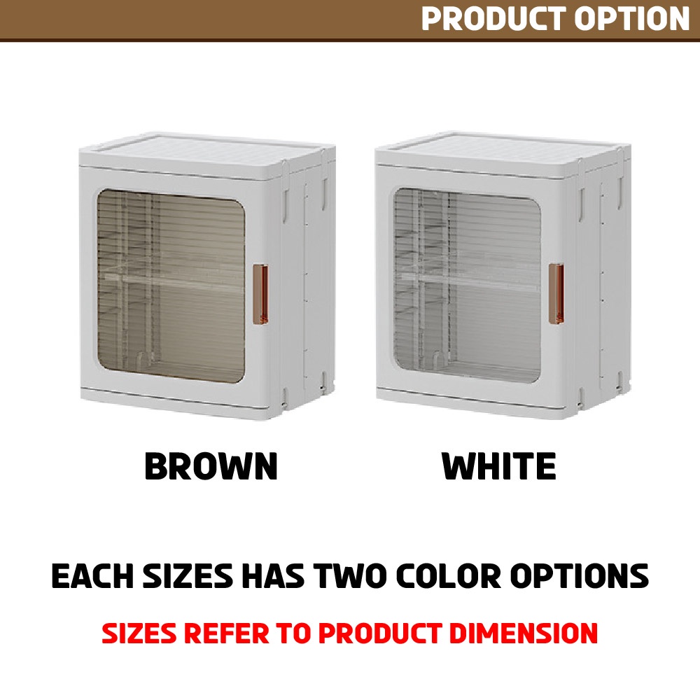 [1-4 Tiers] Innohut Stackable Storage Box Rack Organizer Wheel Cabinet ...