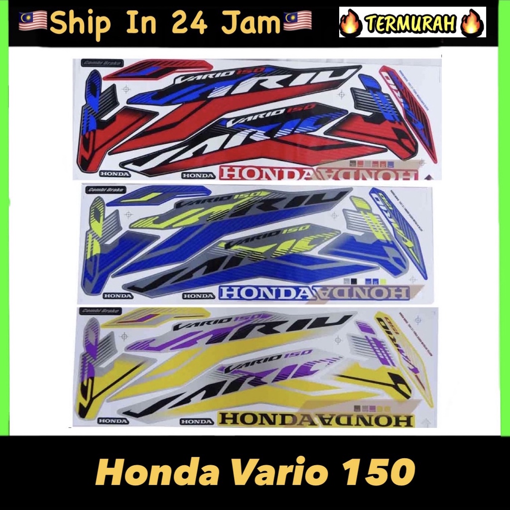 Honda VARIO 150 Body Cover Stripe Sticker ( 3 ) vario 150 hld coverset ...