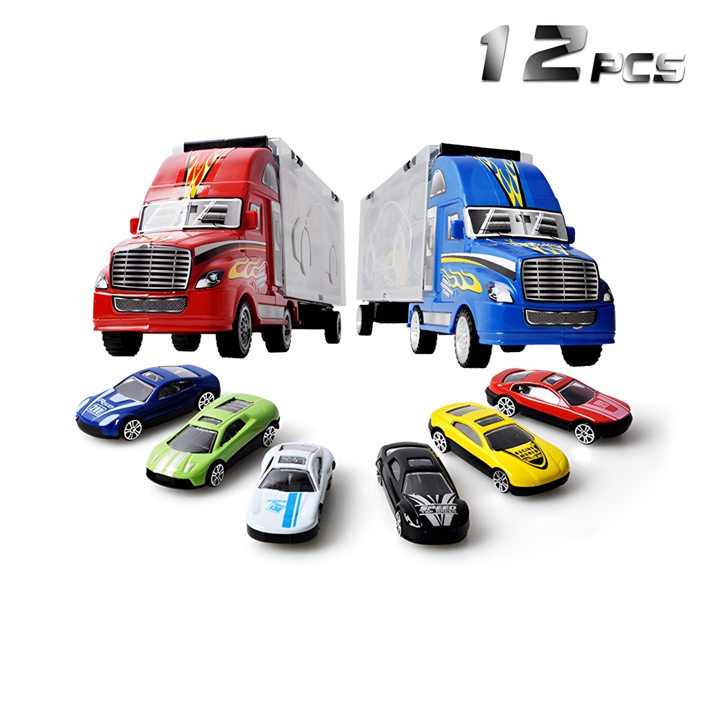 iDECO™ Container Truck Toy Lorry Cars 12 Alloy Car Model For Kids Baby ...