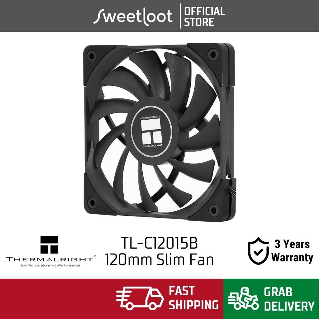 Thermalright TL-C12015B 120MM PWM Ultra Slim Black PC Cooling Fan - 15mm Thin 12CM Chassis Fan ...