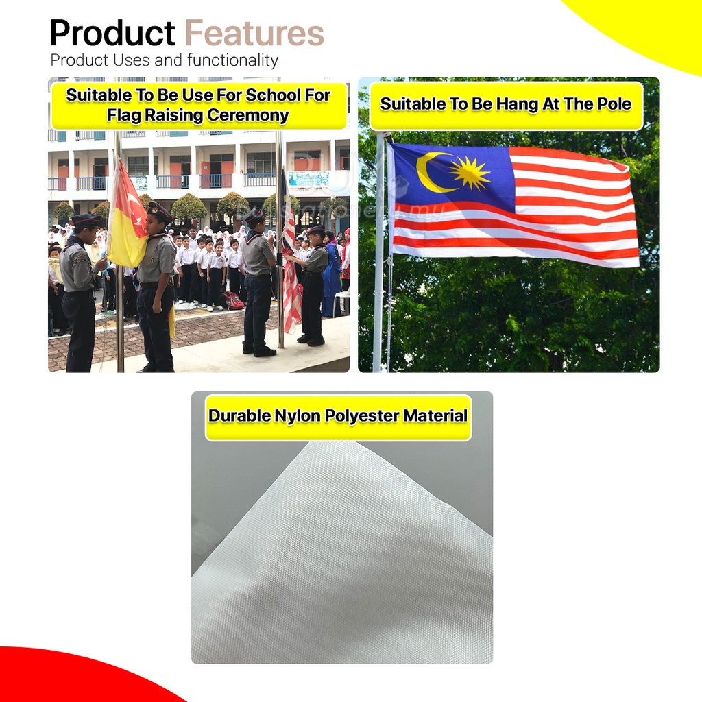 2x4/3x6 Set Bendera Malaysia Semua 14 Negeri All State Country Flag ...