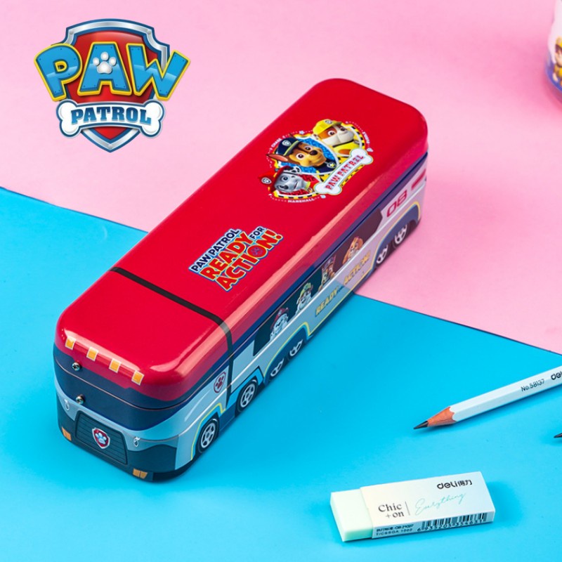 Bus PATROL PAW Pencil Box Metal Iron Creative Student Pencil Case ...