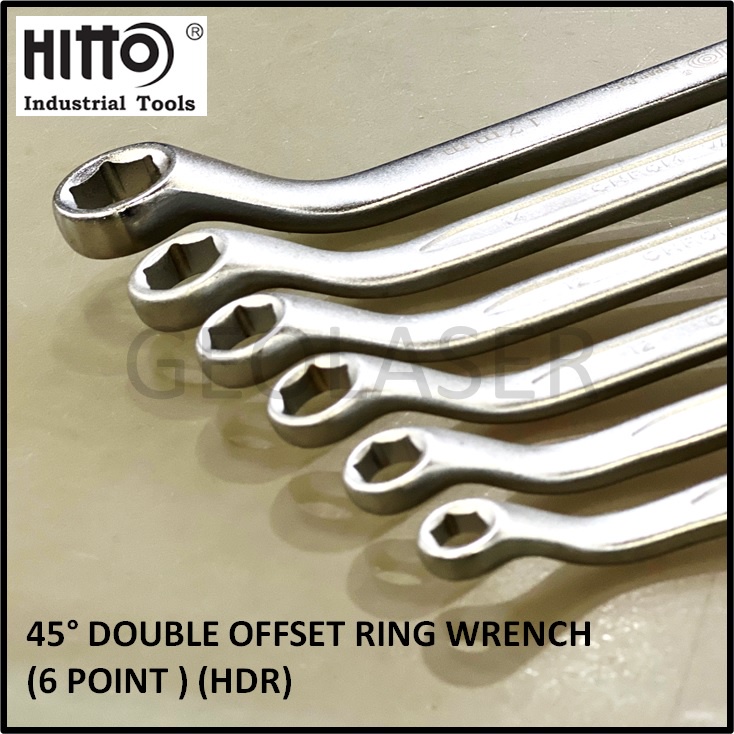 Hitto 45° 6-Point CRV Double Offset Ring Wrench | Shopee Malaysia