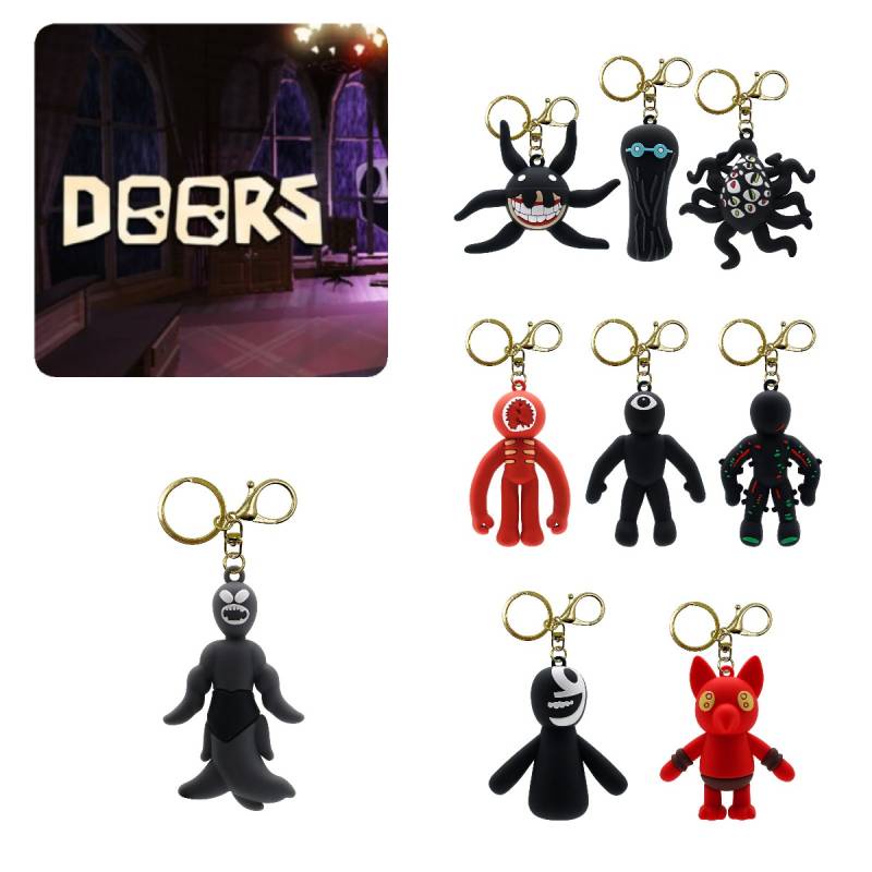 Hychumey Game Roblox Doors Hotel Horror Figure Pendant Model Keychain ...