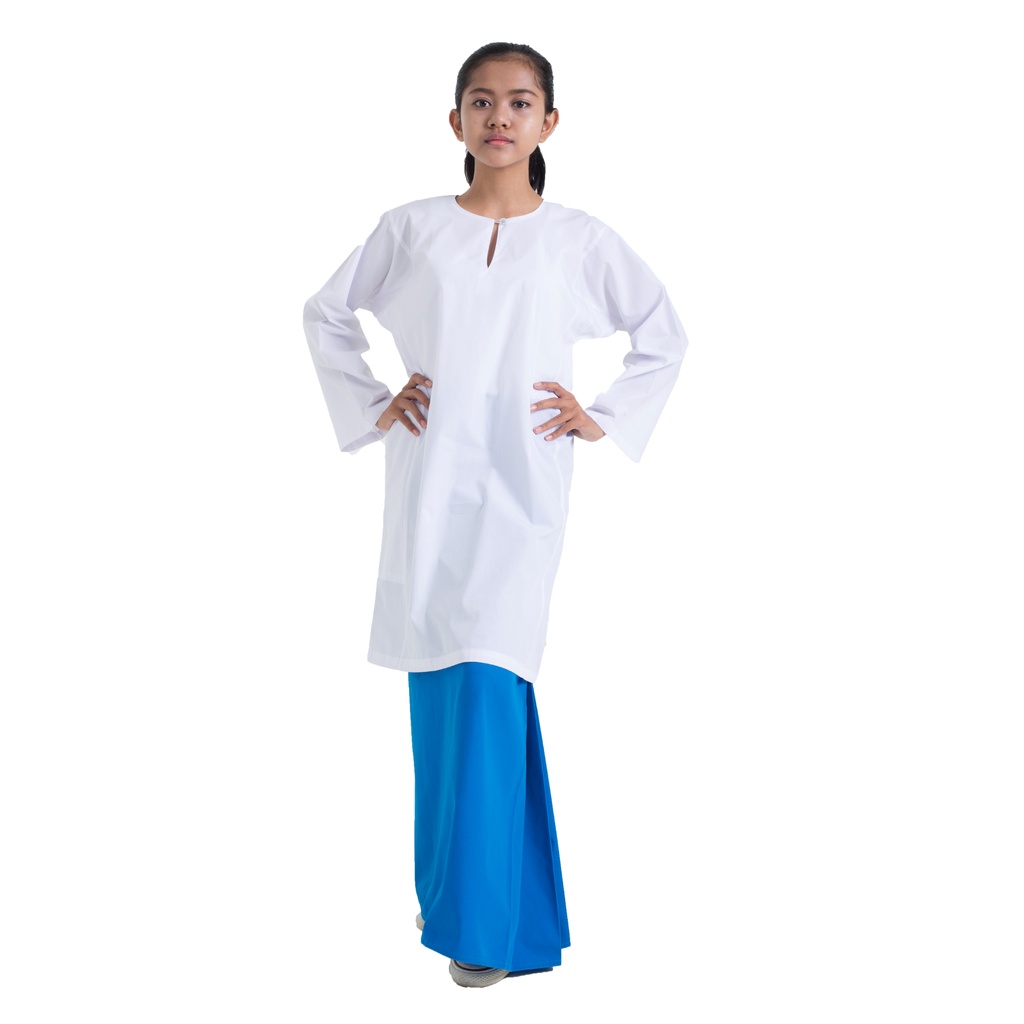 Outpost Secondary School Uniform White Baju Kurung (Koshibo) | Shopee Malaysia