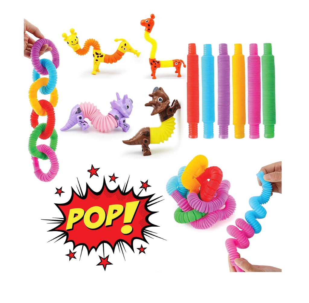 Pop Tubes Fidget Toy Autism Toys Sensory Stretch Tubes Creative ...