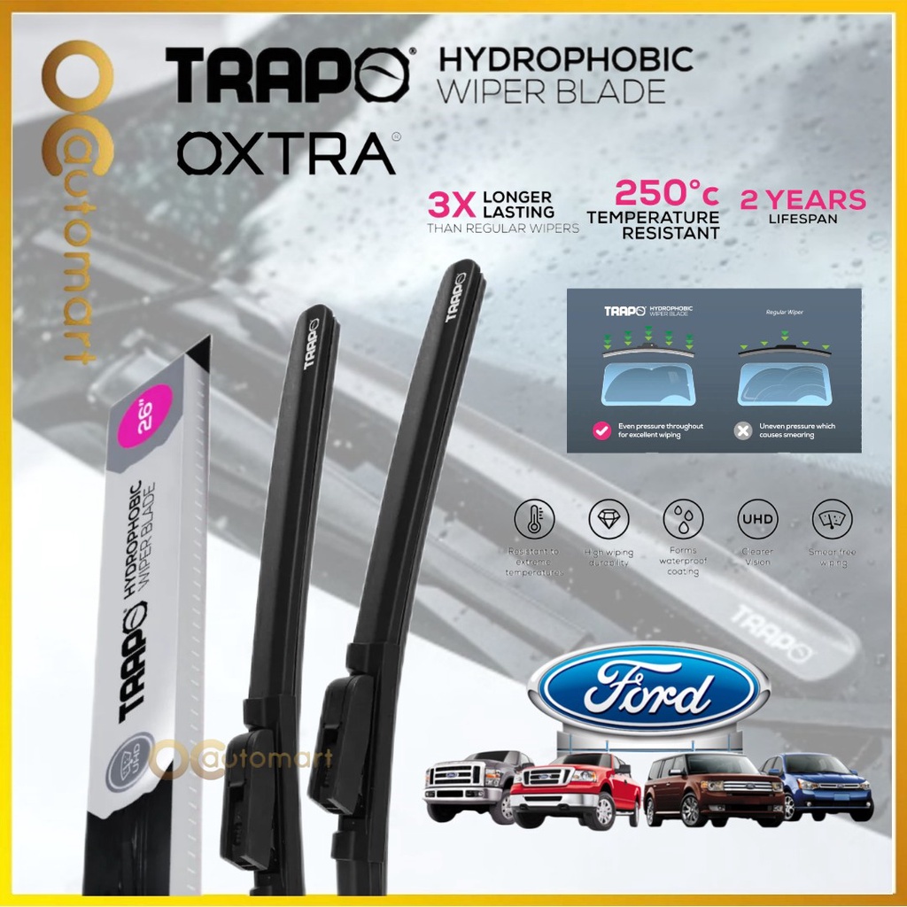 Trapo Hydrophobic Ford Car Wiper Blades (1 Sets) Focus Sedan Hatchback ...