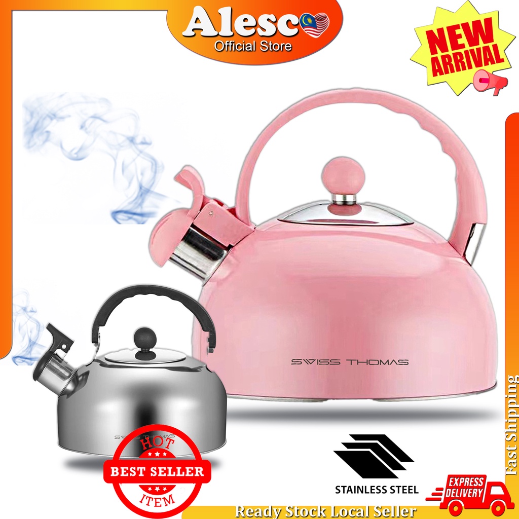 Alesco Whistling Stainless Steel Modern Dome Teapot Tea Kettle cerek ...