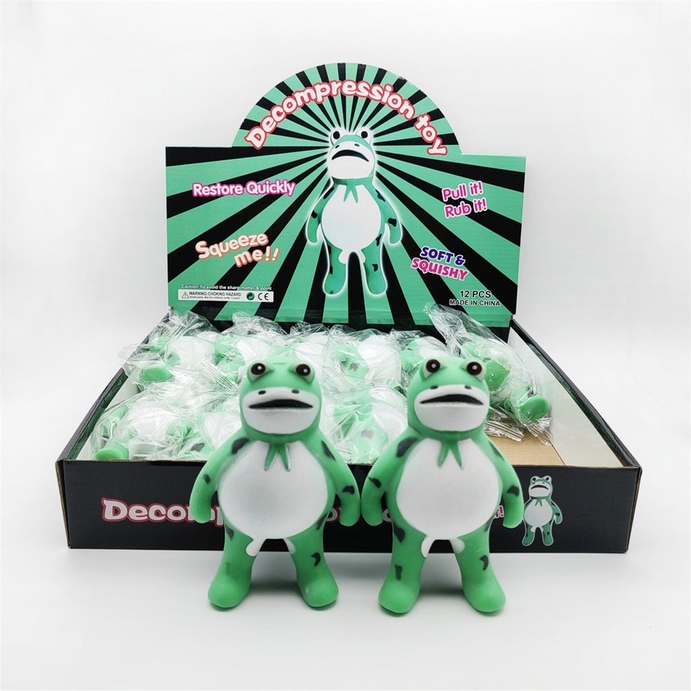TK Anxiety Relief Decompression Frog Drag Squishy Toy Pinching Shaping ...