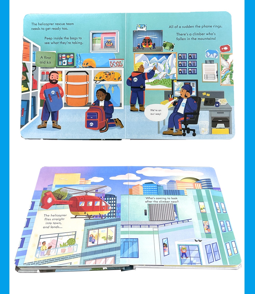 Usborne Peep Inside How A Helicopter Works Educatioal English Picture ...