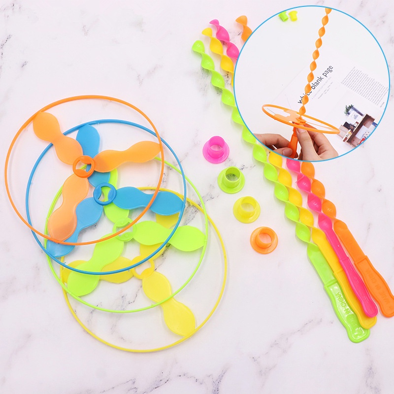 EASY1.SALES Plastic Flying UFO Wheels Stick Dragonfly Helicopter Kids ...
