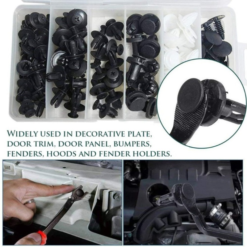 100Pcs Automotive Plastic Clips / Car Bumper Retainer Clips / Portable ...