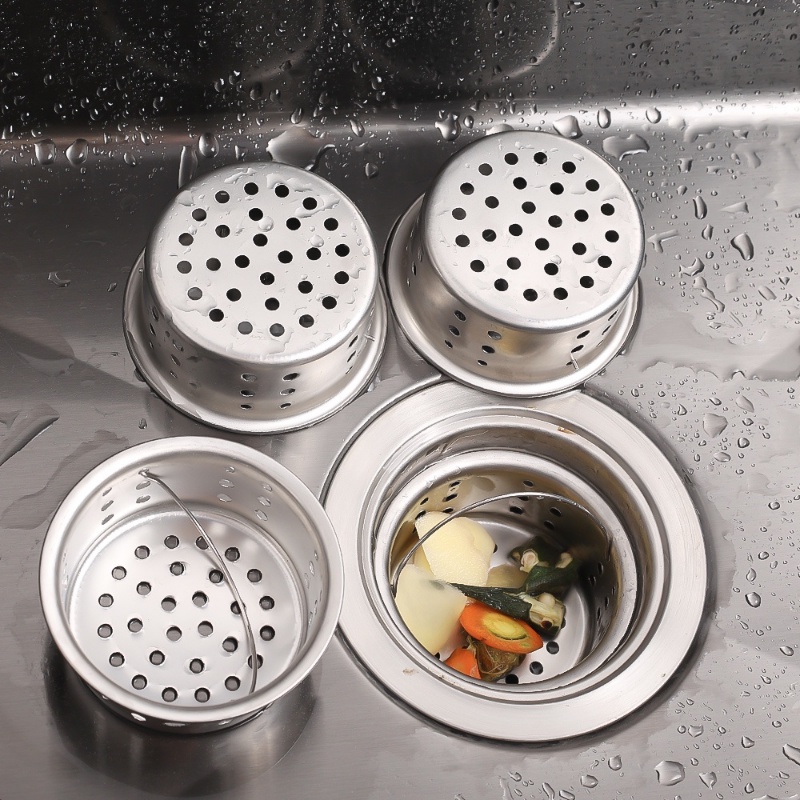 Kitchen Sink Mesh Strainer Basket / Stainless Steel Drain Filter with ...