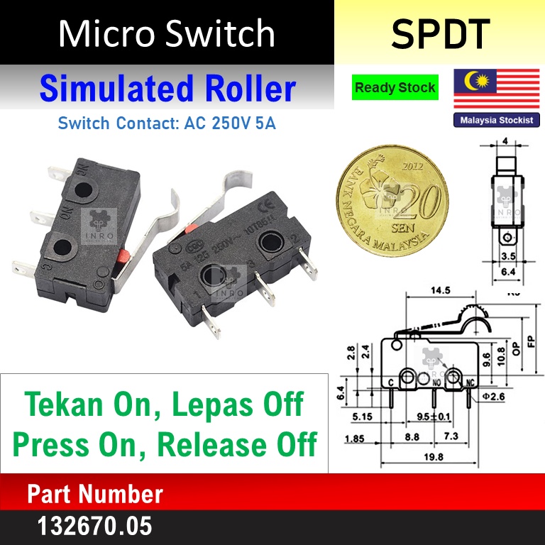 [Simulated Roller Lever] [Bend Lever] High Quality Limit Switch Micro ...