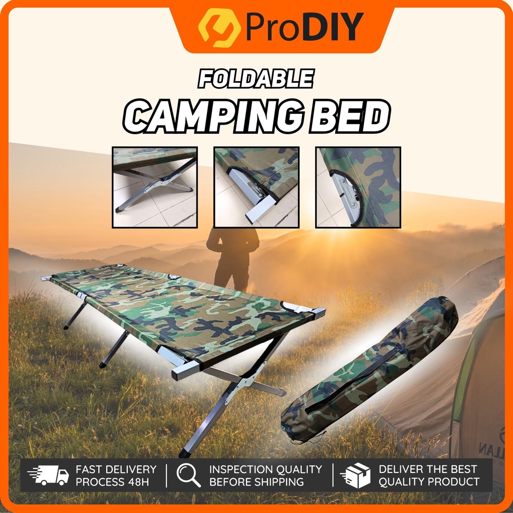 Fodable Camping Bed Army Canvas Bed Folding Sleeping Portable Katil ...