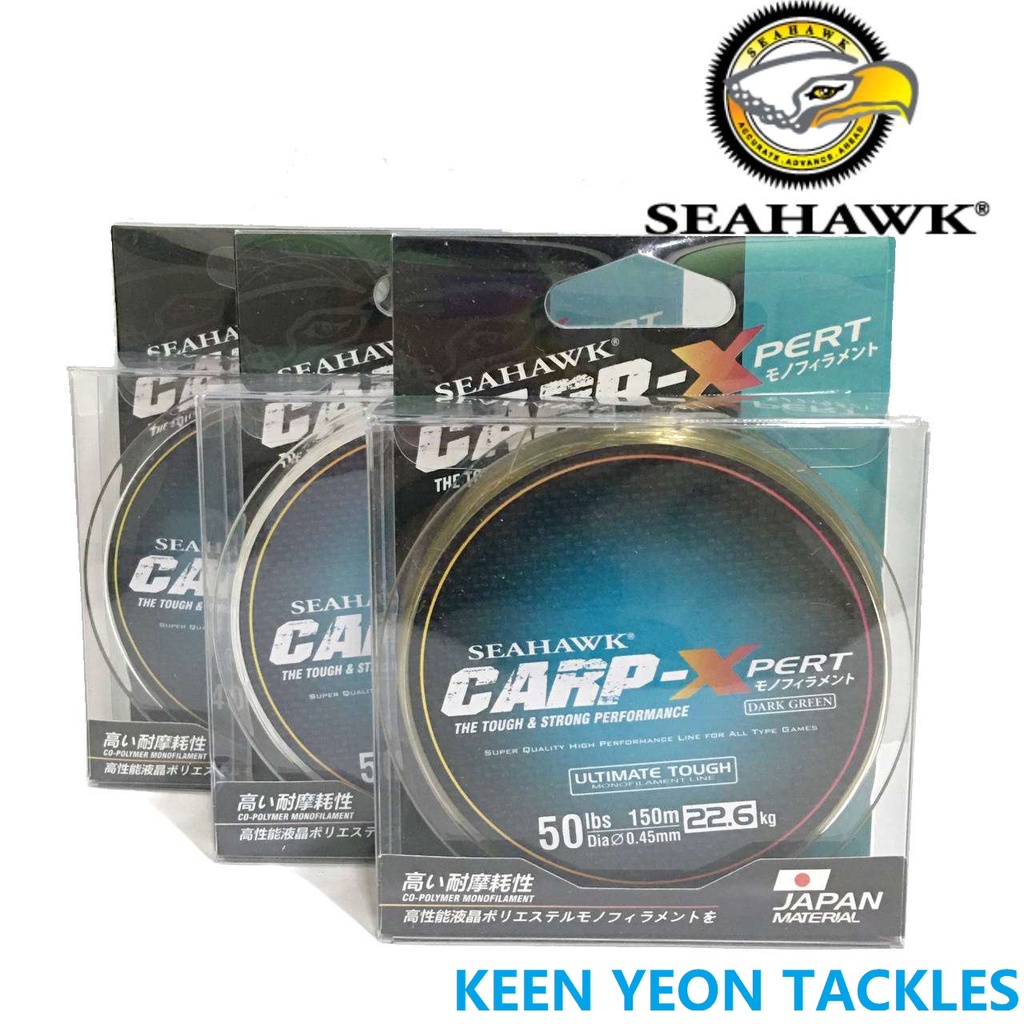 SEAHAWK CARP-X'PERT ULTIMATE TOUGH MONOFILAMENT LINE 150m | Shopee Malaysia