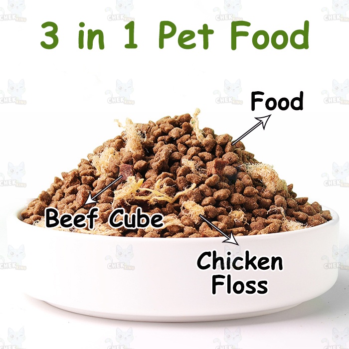 Cat Food Beef & Chicken Floss Dry Food (1.5kg / 2.5kg) All Breeds Cat ...