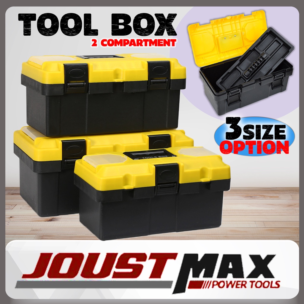 14/ 17/ 19 Inch Big Tool Box Heavy Duty Toolbox Plastic Tool Storage ...