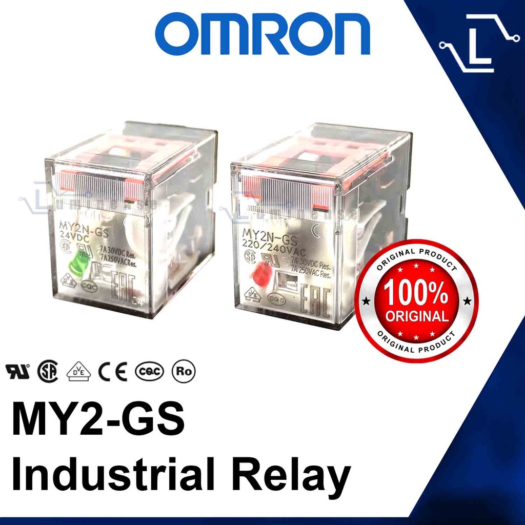 [Luminense] Omron MY2N-GS Relay Industrial Relay DC 24V AC240V Power relay | Shopee Malaysia