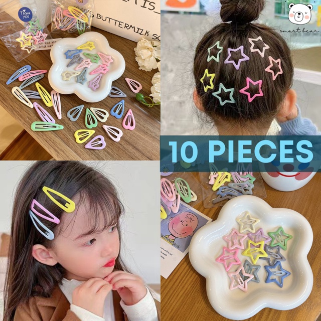 Set Of 10 Candy Color Hair Pin Lovely Princess Cute Pin ⭐MY SMART BEAR ...