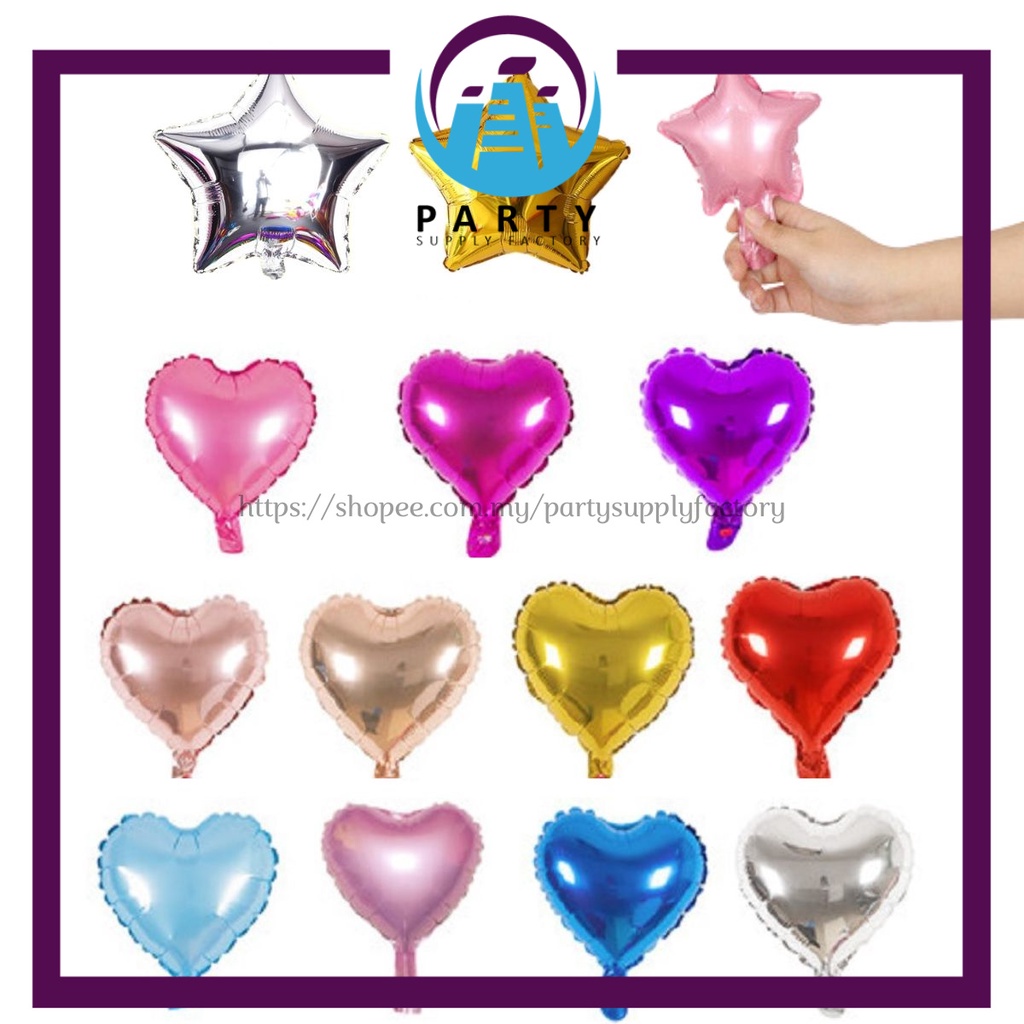 (50pcs) 5 Inch Foil Balloon Love Shape Plain / Belon Foil Kecil 5 Inci / Bouquet Birthday Gift ...