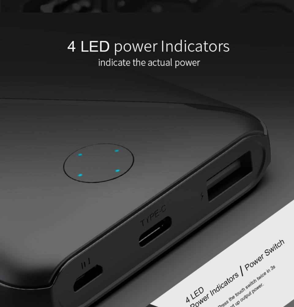 Pineng PN-973 10000mAh Li-ion Polymer 2 Input / 1 Output Extremely Slim ...