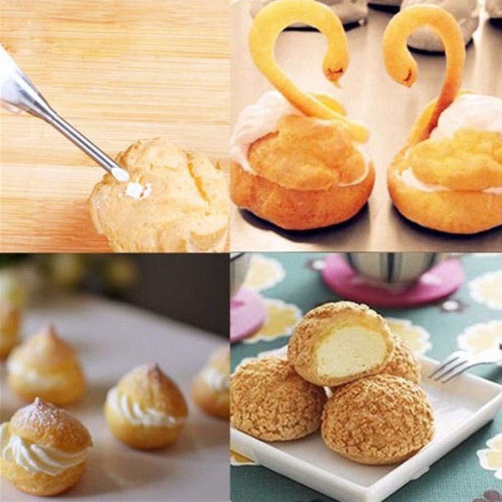 Stainless Steel Cream Icing Piping Nozzle Tips Pastry Cupcake Puff ...