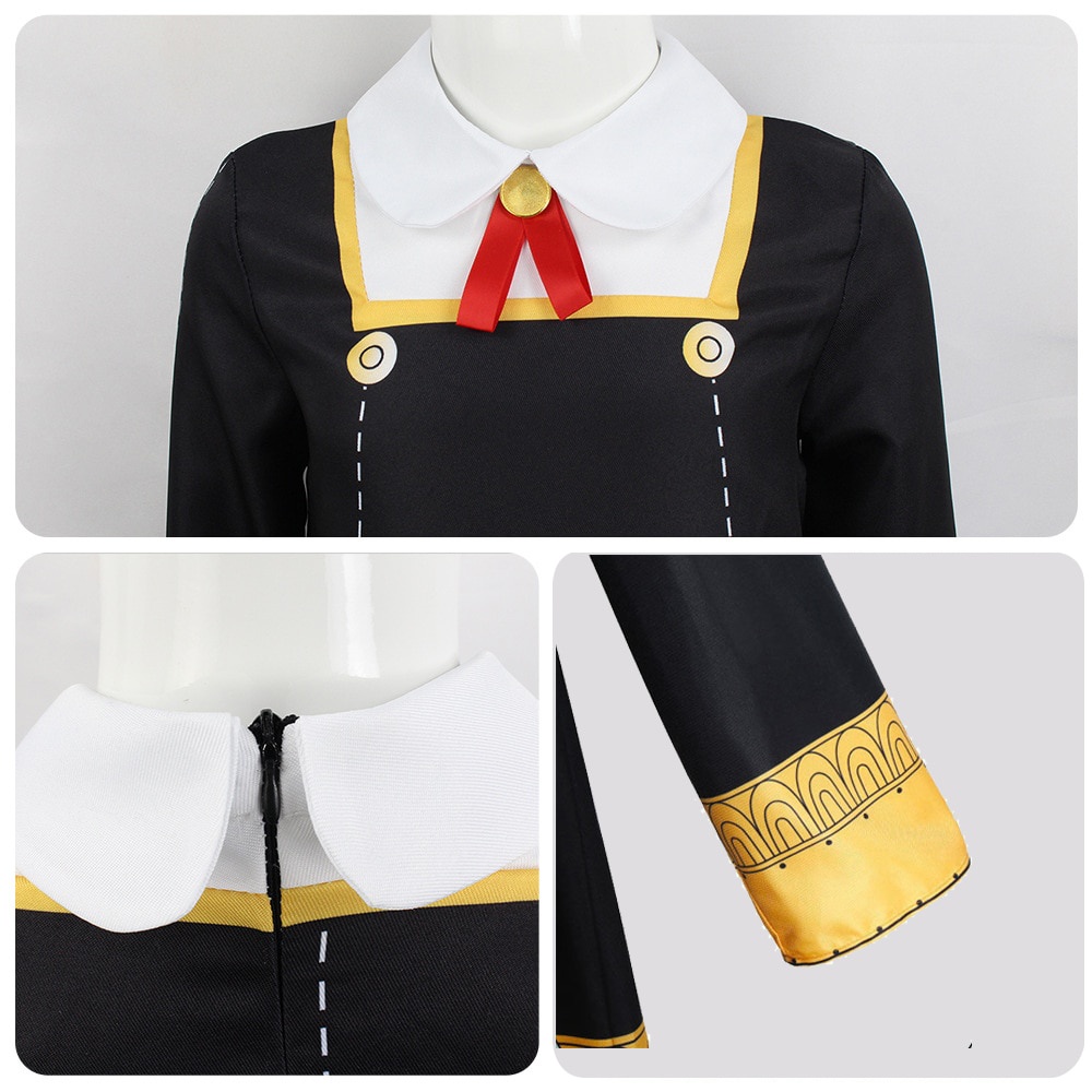 Anime SPY X FAMILY Anya Forger Cosplay Costume Dress Uniform Wig ...