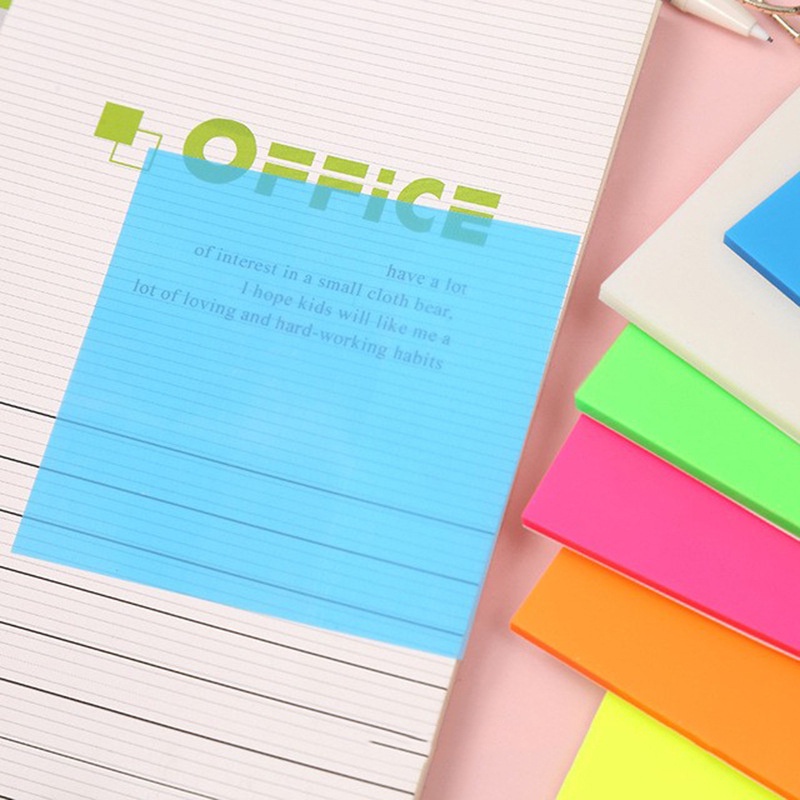 Journamm 50pcs/pack Transparent PET Memo Pads School Stationery ...