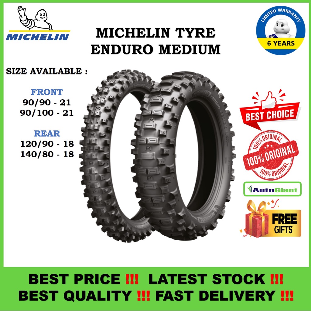 TAYAR MICHELIN ENDURO MEDIUM 140/80-18, 90/90-21, 90/100-21 RIMBA RAID ...