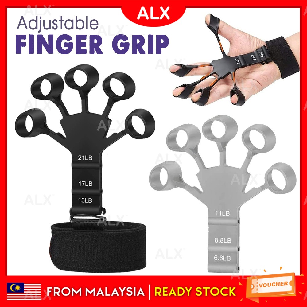 ALX 6 Resistant Level Finger Grip Extension Guitar Finger Trainer ...
