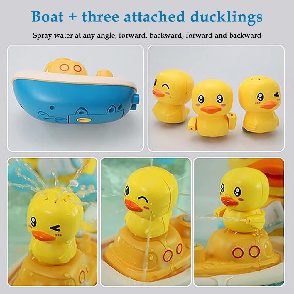 Cute Yellow Duck Baby Faucet Bathing Water Spray Electric Rotating ...