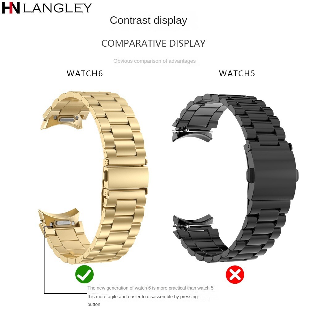 Titanium Watch Band for Samsung Galaxy Watch 4 5 6 Classic 43mm 47mm 40 ...