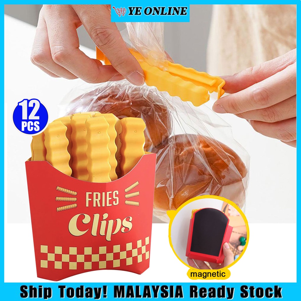 12 Pcs Sealing Clip Moisture-proof Magnetic Holder With Clips Bag ...