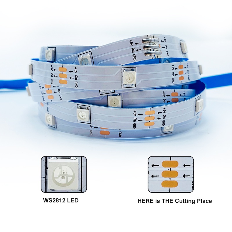 LTG-GEE Bluetooth APP LED Strip Lights WS2812B RGBIC 5050 2835RGB USB ...