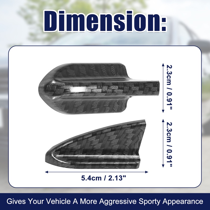 2pcs Universal Auto Car ABS Roof Shark Fins Spoiler Wing Kit Vortex ...